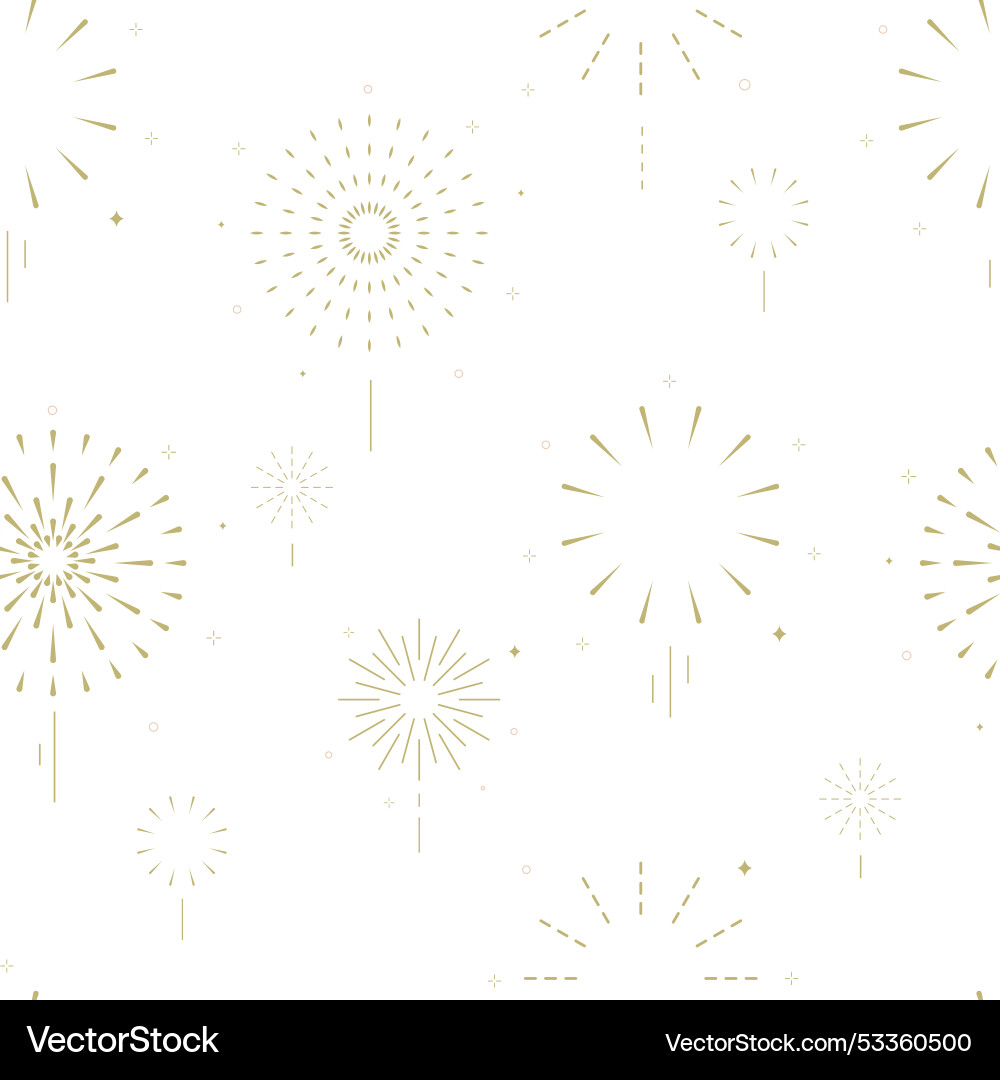 Firework seamless patterneditable Royalty Free Vector Image