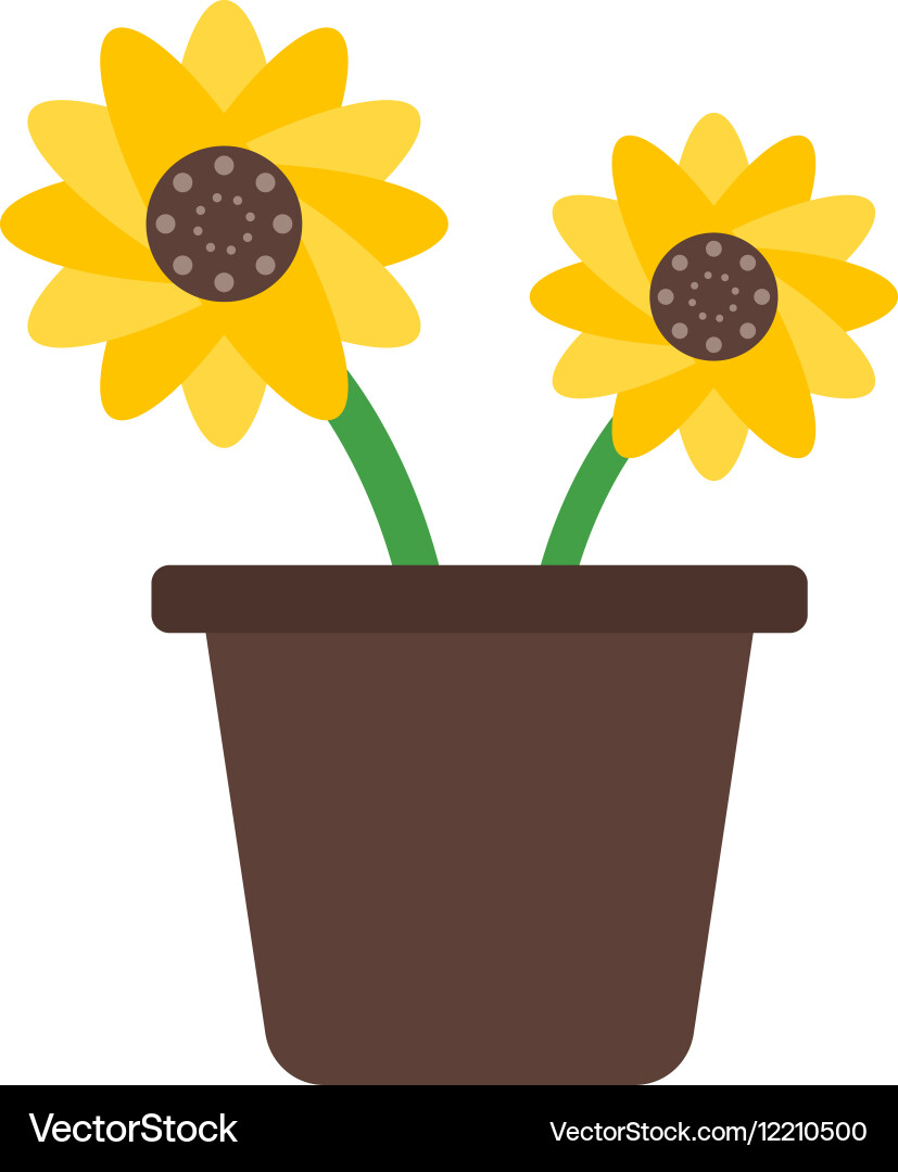Flower pot Royalty Free Vector Image - VectorStock