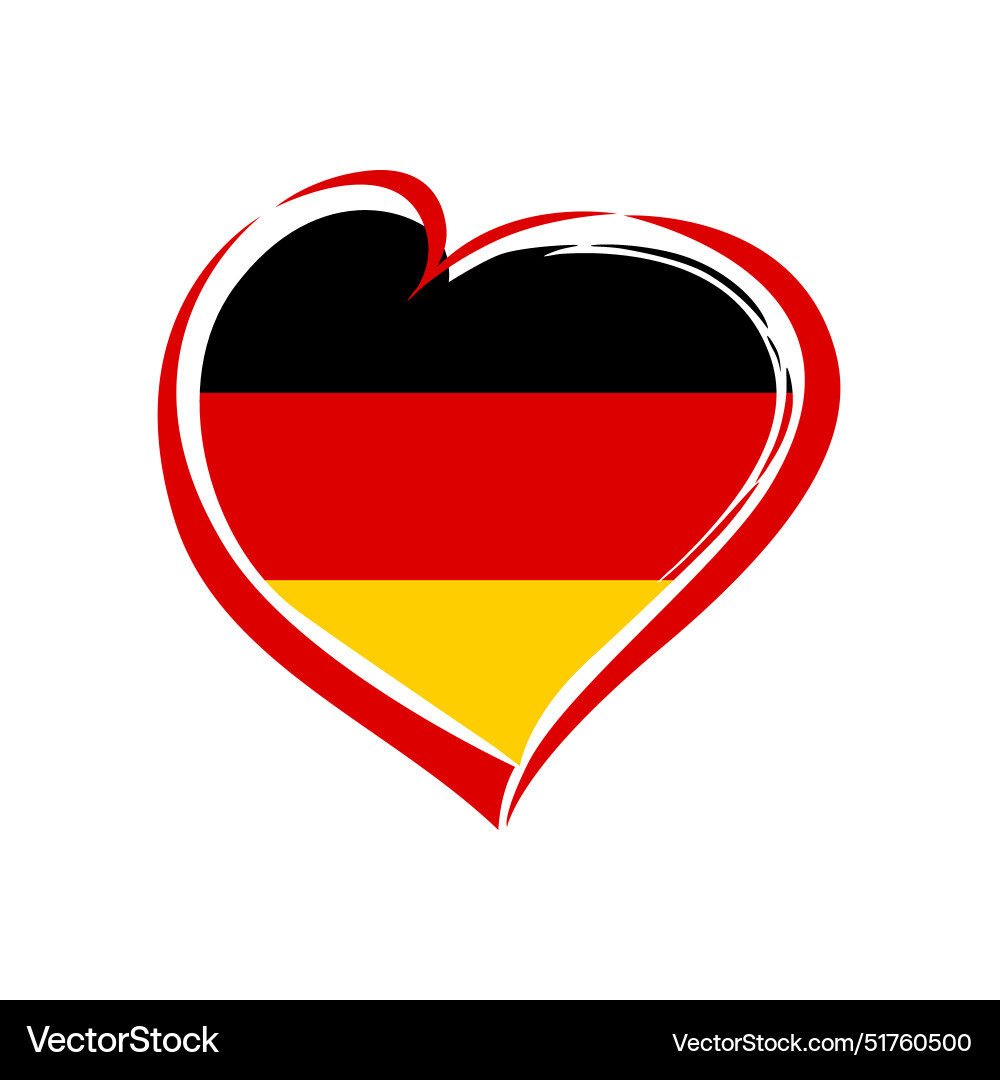 Germany heart badge Royalty Free Vector Image - VectorStock