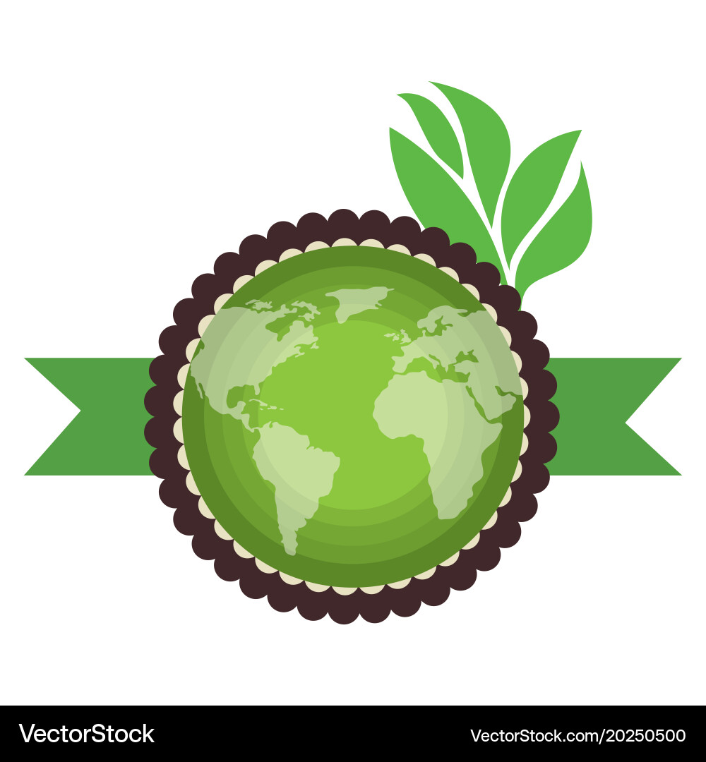 Go green world planet Royalty Free Vector Image