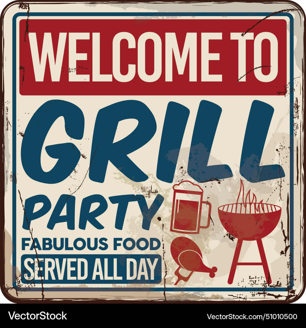 Grill party advertising Royalty Free Vector Image