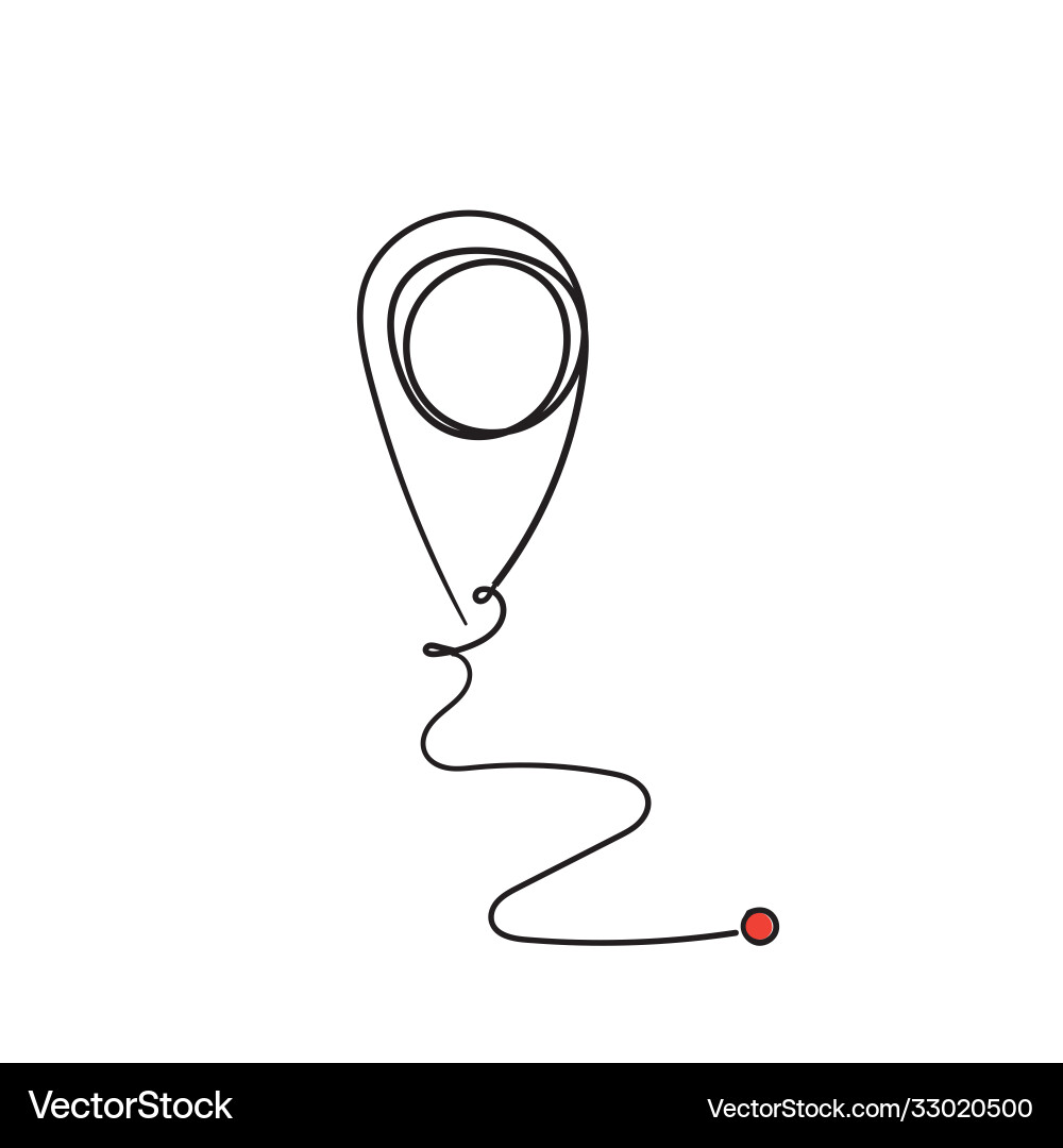 Hand drawn doodle gps icon symbol for relocate Vector Image