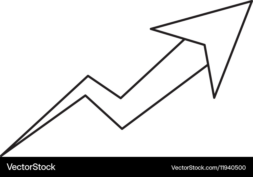 Isolated increase arrow design Royalty Free Vector Image