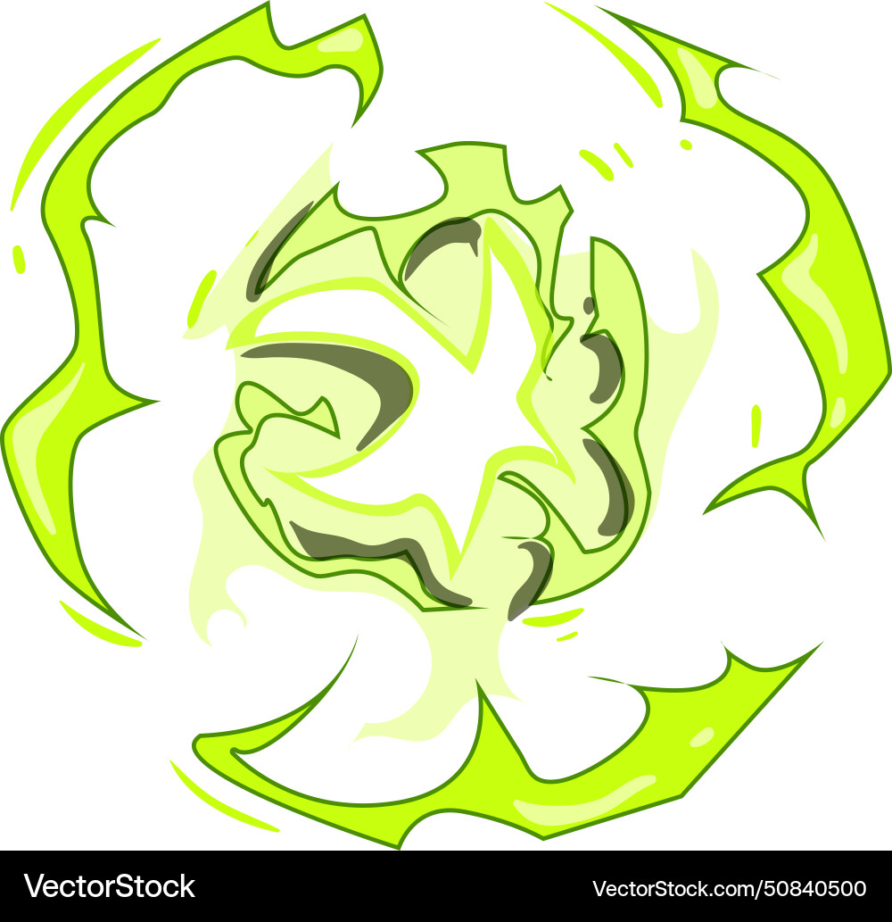 Lightning impact vfx cartoon Royalty Free Vector Image