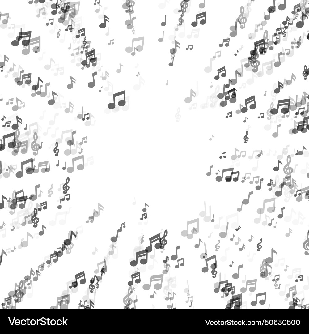 Musical notes gradient vortex Royalty Free Vector Image