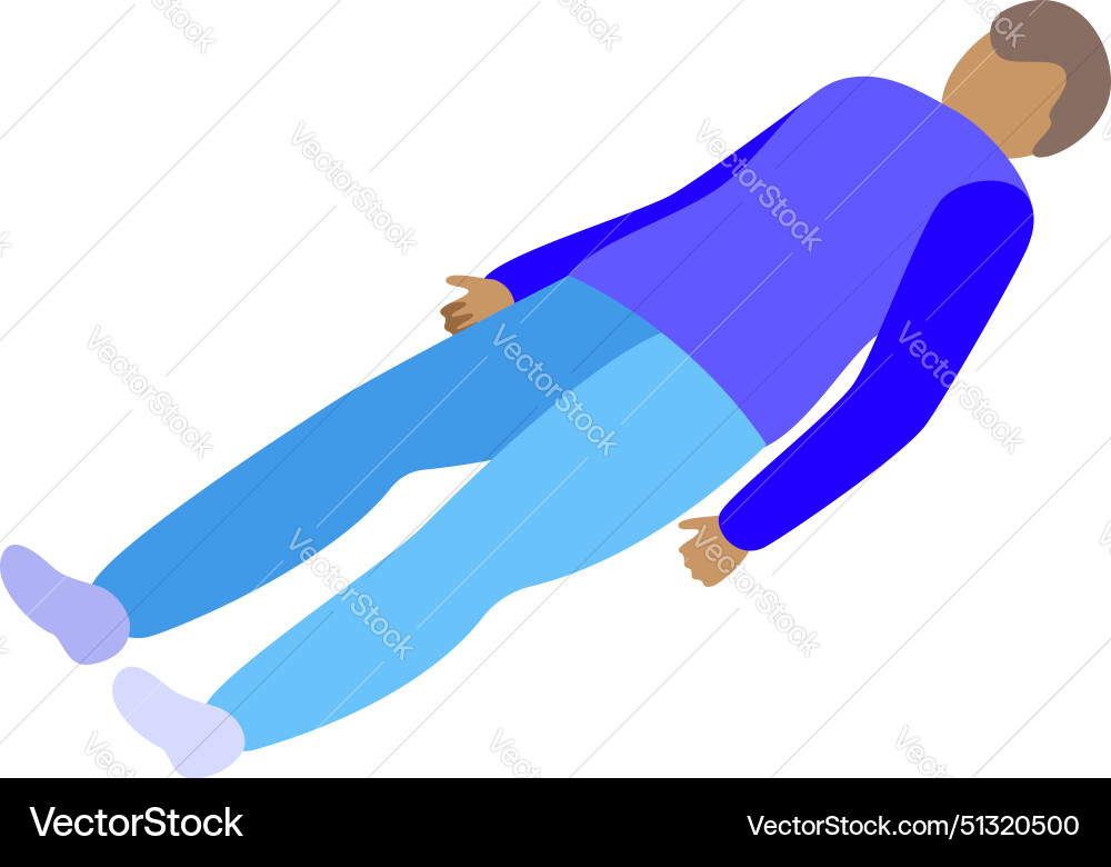 Person lying down Royalty Free Vector Image - VectorStock