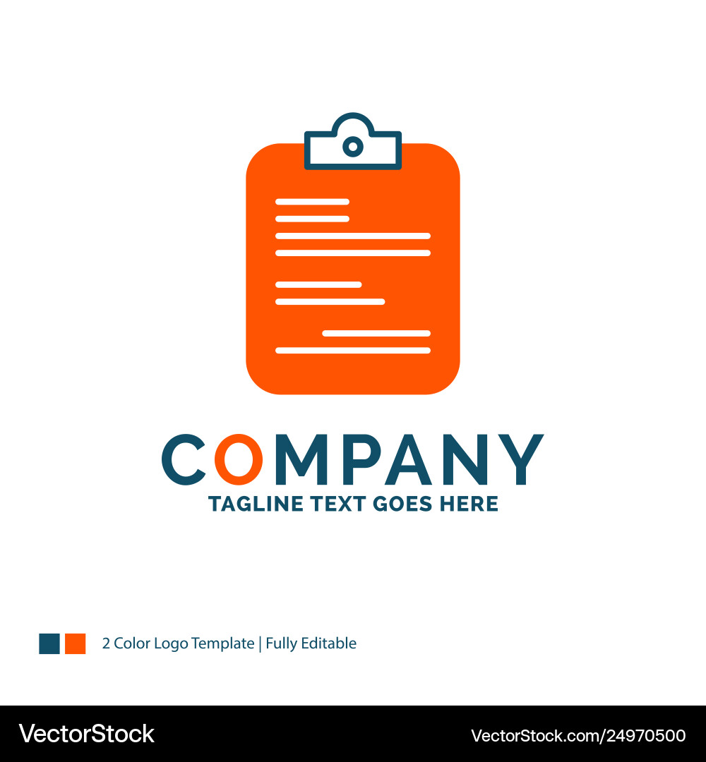 Report medical paper checklist document logo Vector Image