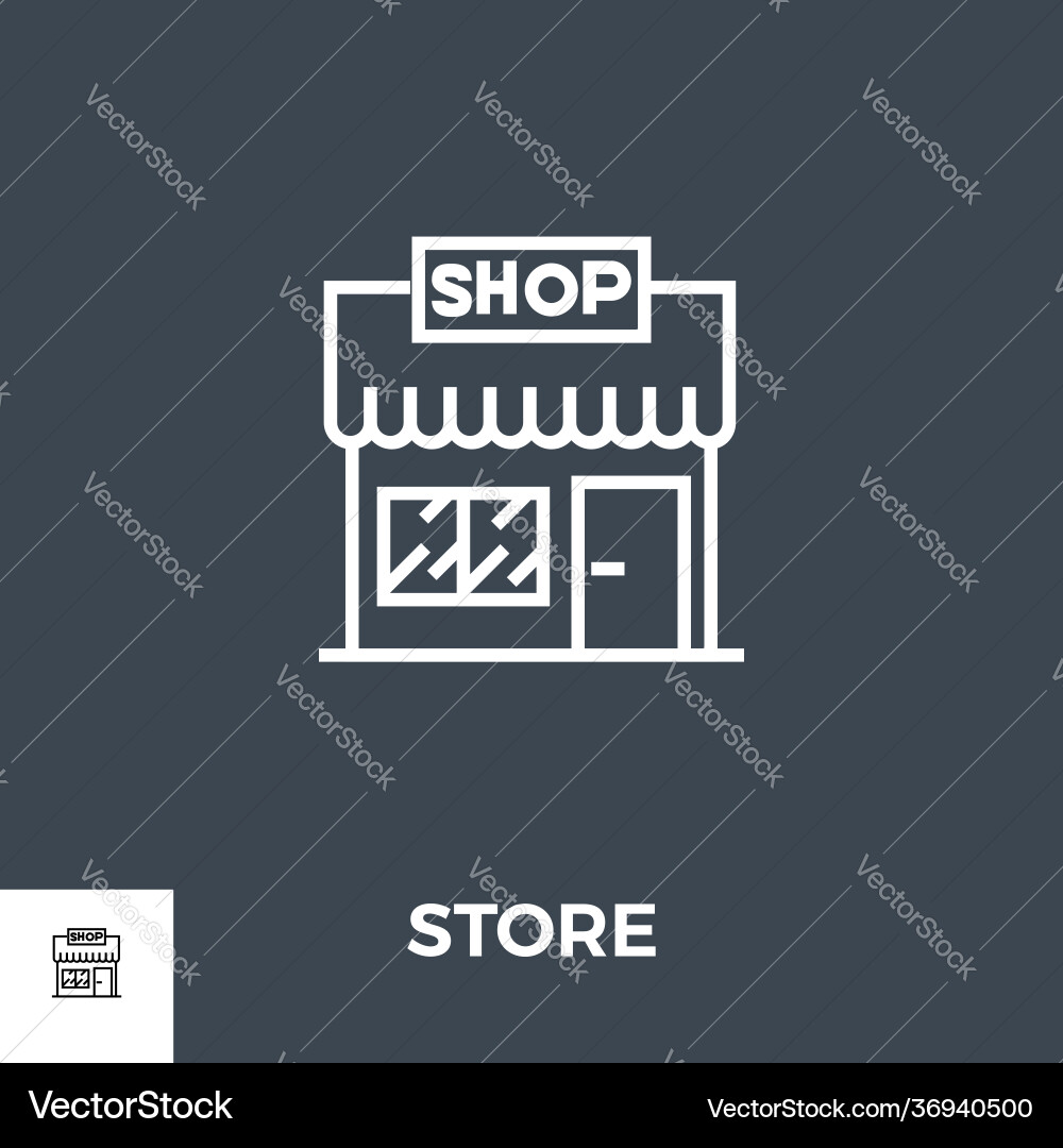 Store line icon Royalty Free Vector Image - VectorStock