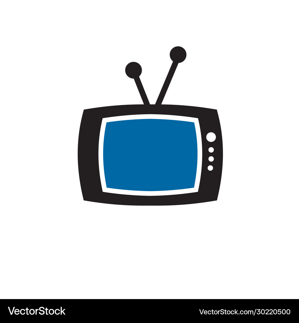 Tv channel program icon logo design template Vector Image