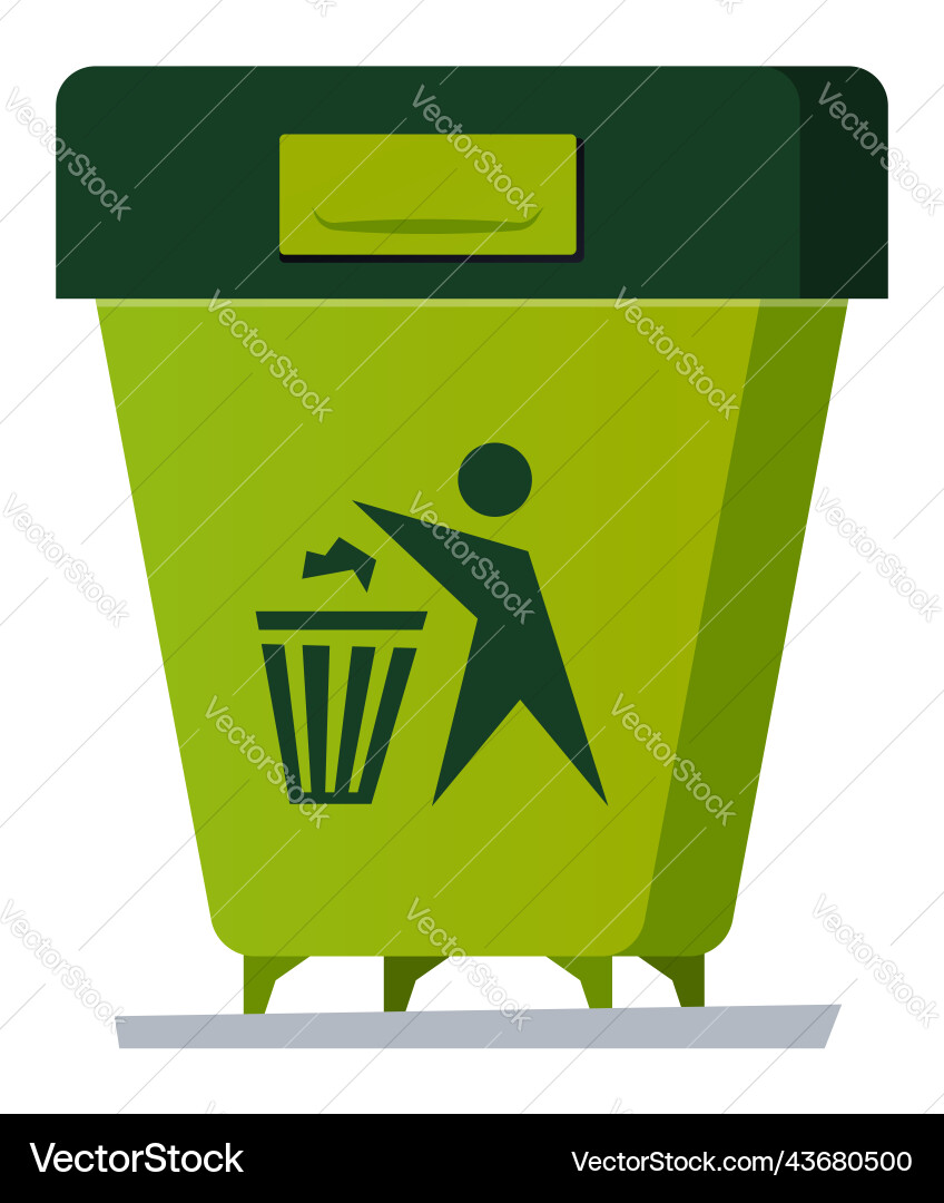 Waste bin - modern flat design style single Vector Image