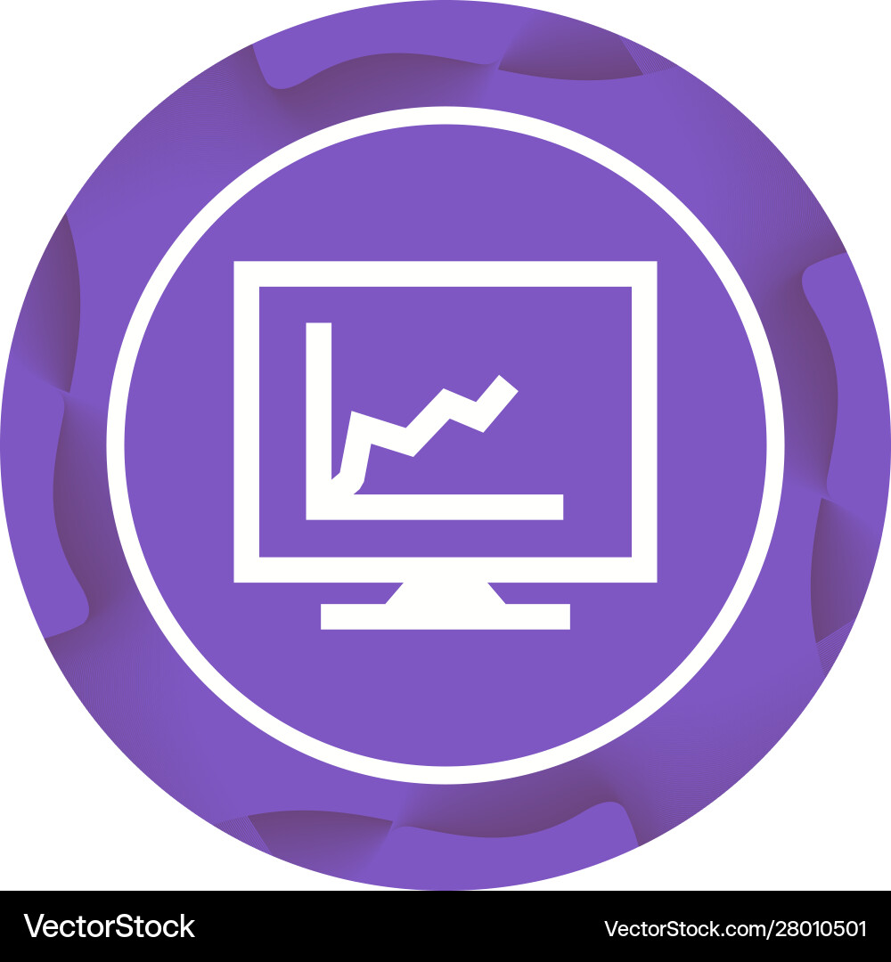 Beautiful chart glyph icon Royalty Free Vector Image