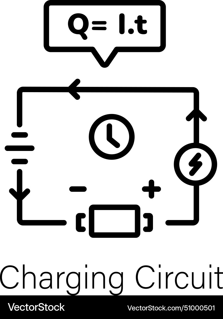 Charging circuit Royalty Free Vector Image - VectorStock