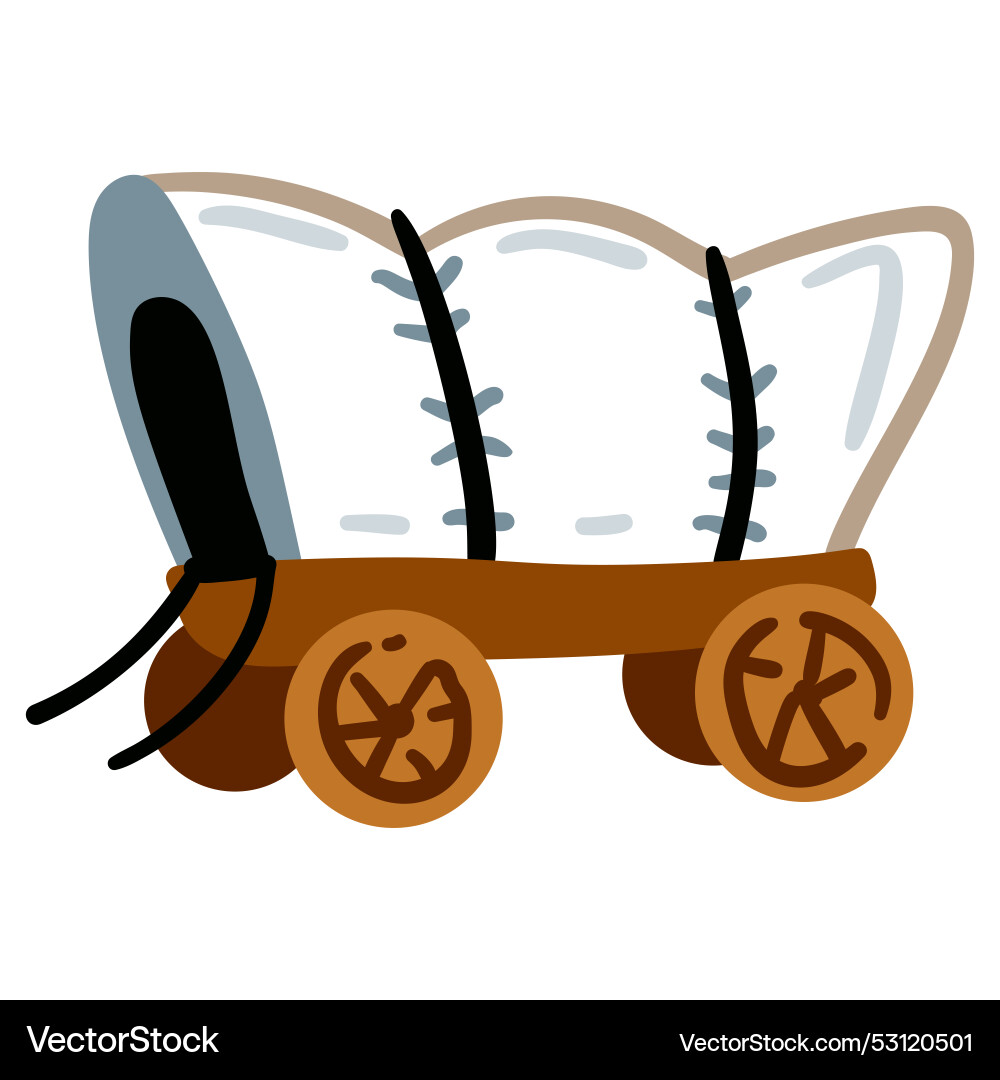 Chuck wagon popular covered cartoon – Royalty-Free Vector | VectorStock