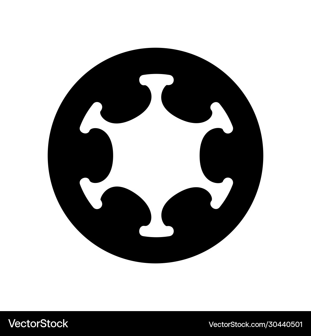 Corona virus icon circle shape bacteria symbol Vector Image