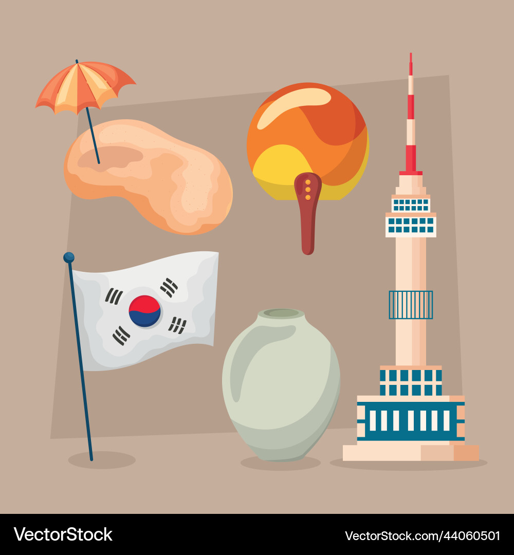 Korean culture traditional Royalty Free Vector Image