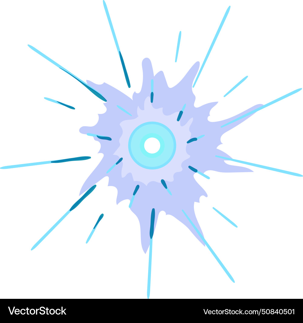 Power impact vfx cartoon Royalty Free Vector Image