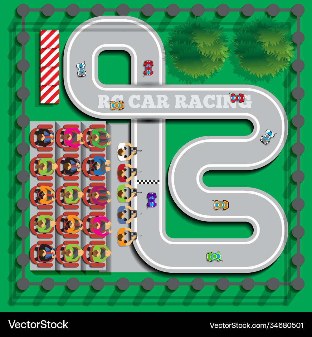 Radio controlled car race Royalty Free Vector Image