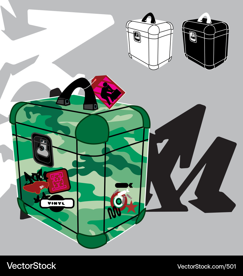 Record box Royalty Free Vector Image - VectorStock