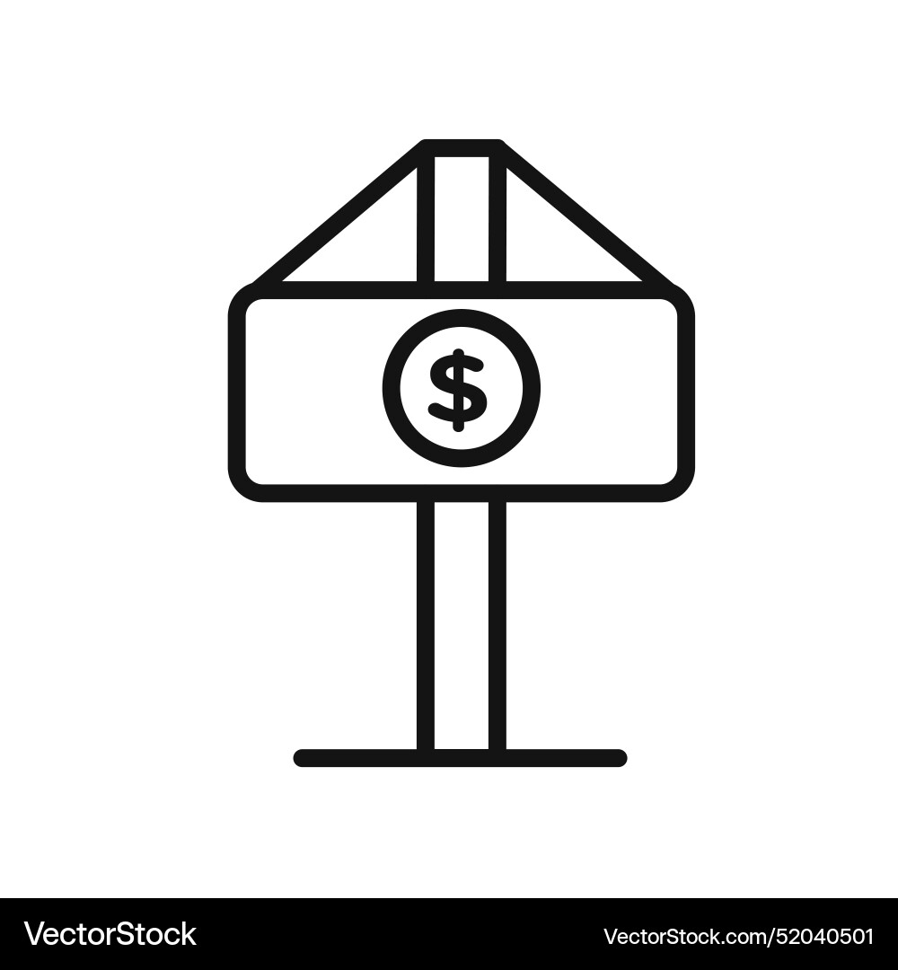 Sold icon black and white sign Royalty Free Vector Image