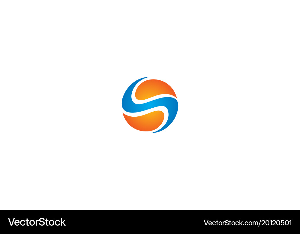 Sphere technology letter s logo Royalty Free Vector Image