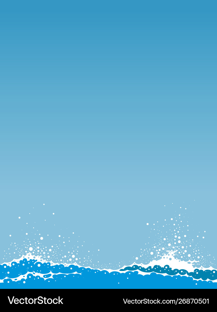 Waving sea Royalty Free Vector Image - VectorStock