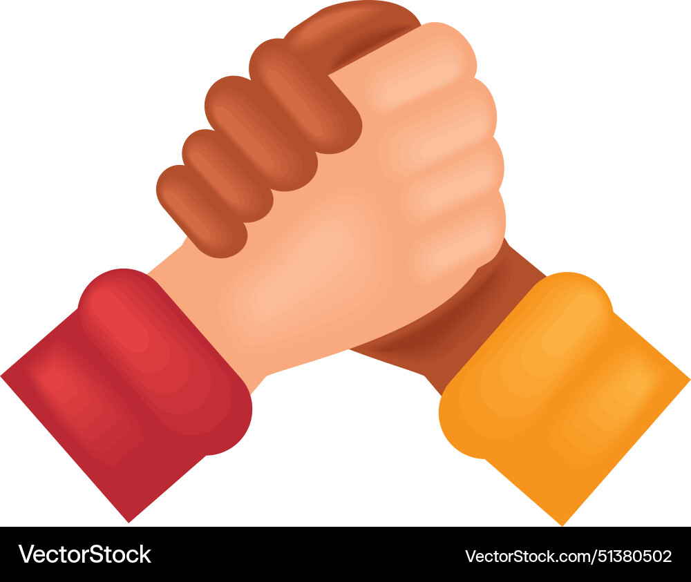 Brother hands shake friendship Royalty Free Vector Image