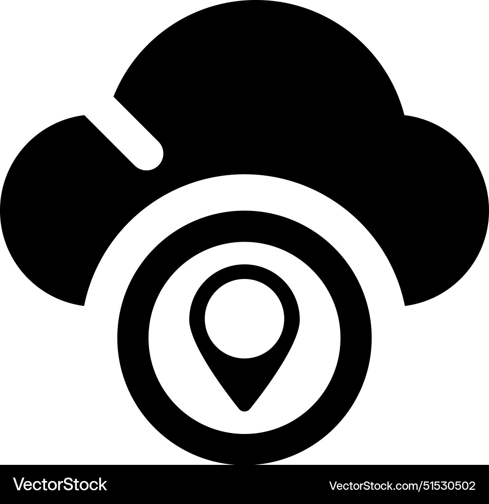 Cloud location icon Royalty Free Vector Image - VectorStock