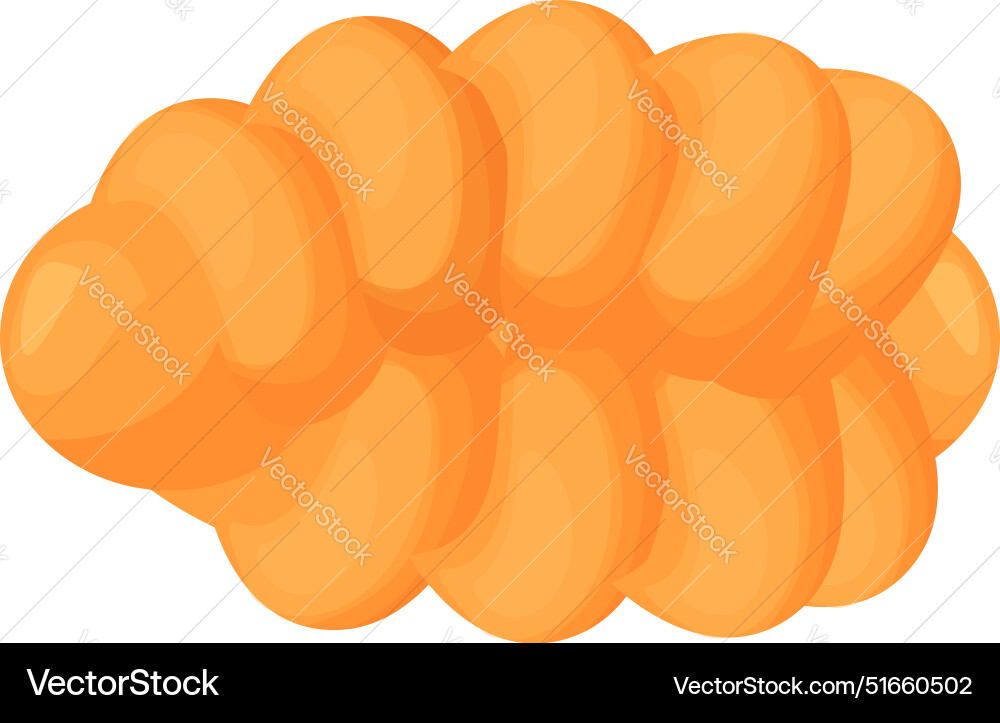 Delicious croissant forming a cloud shape on white