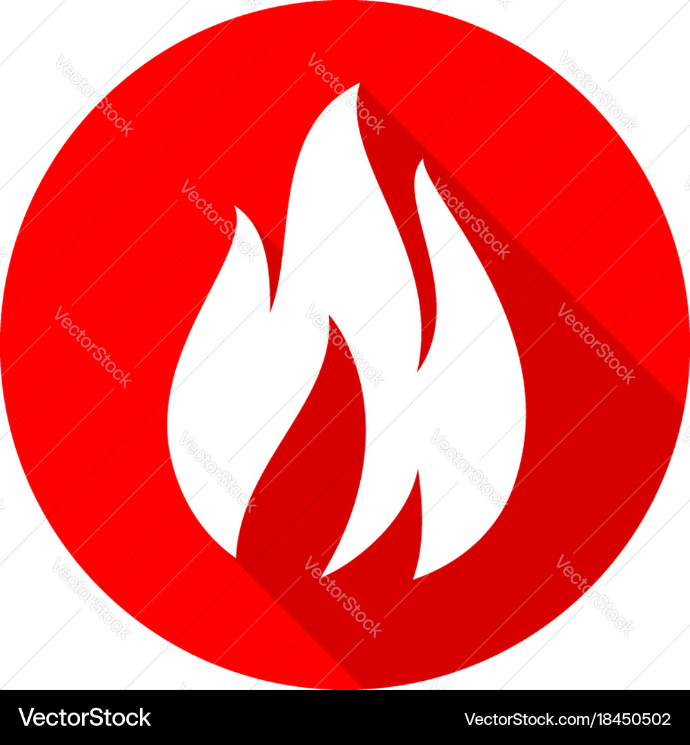 Fire bonfire flame circle shape Royalty Free Vector Image