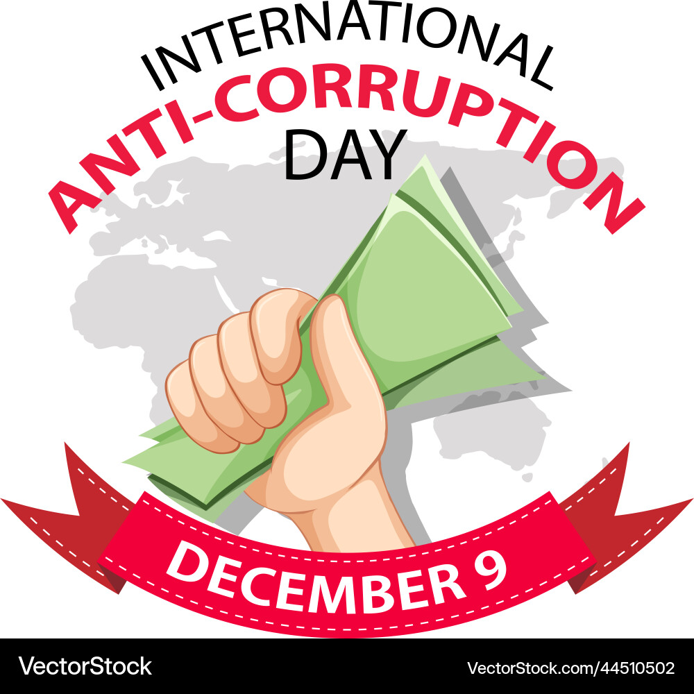 International anti corruption day december icon Vector Image