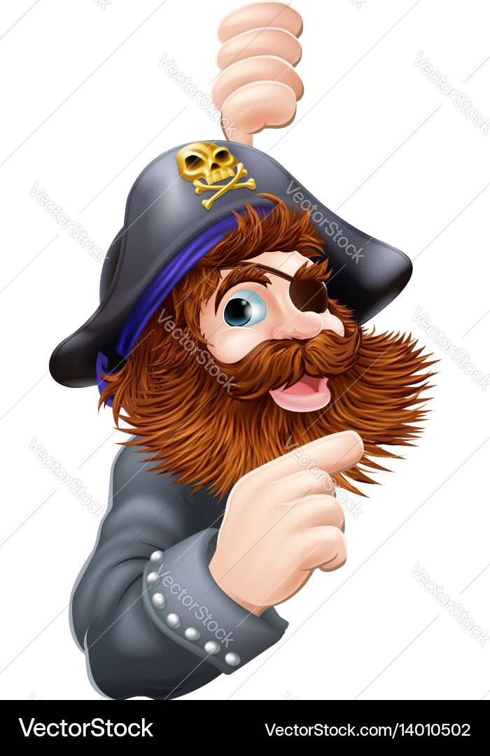 Pirate pointing Royalty Free Vector Image - VectorStock