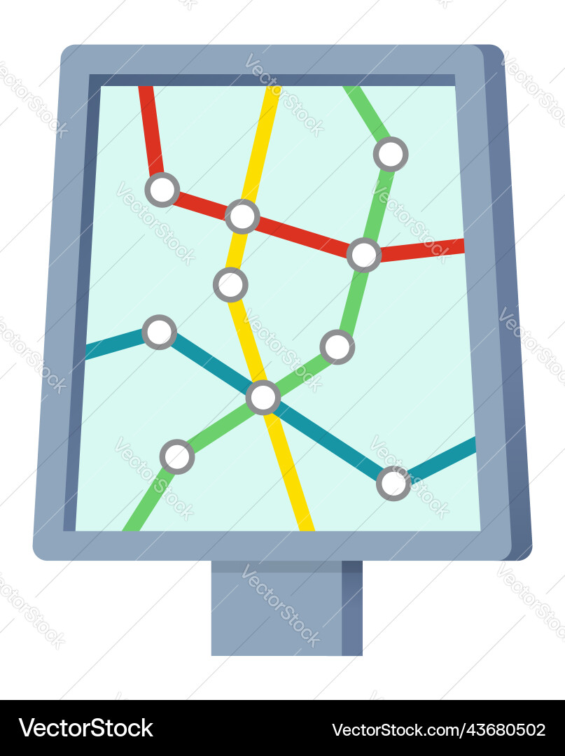 Subway map - modern flat design style single Vector Image