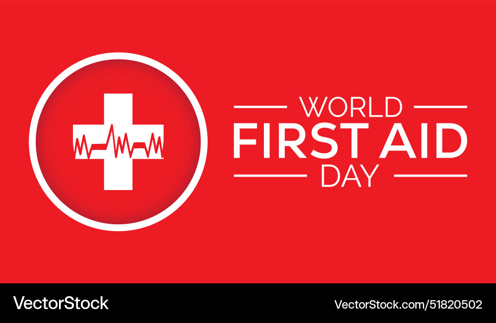 World first aid day Royalty Free Vector Image - VectorStock