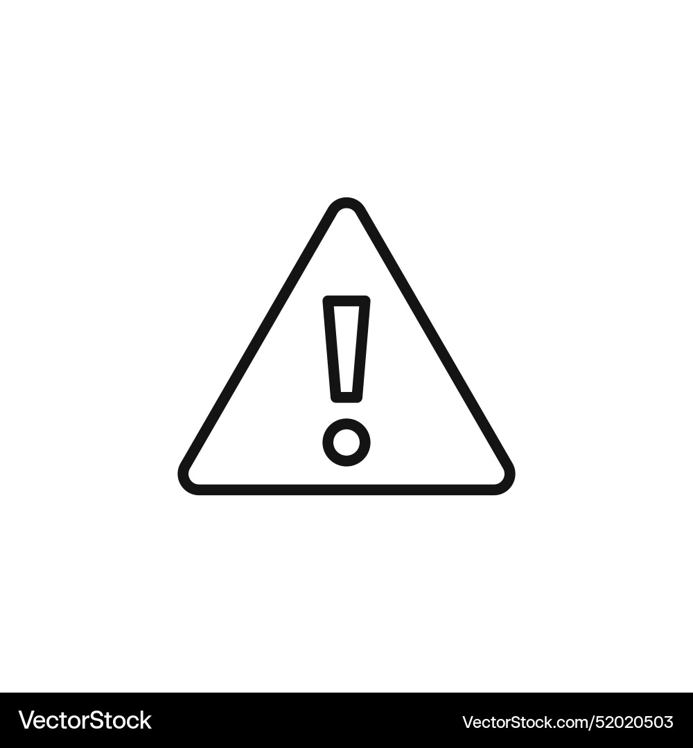 Attention warning sign icon outline collection Vector Image