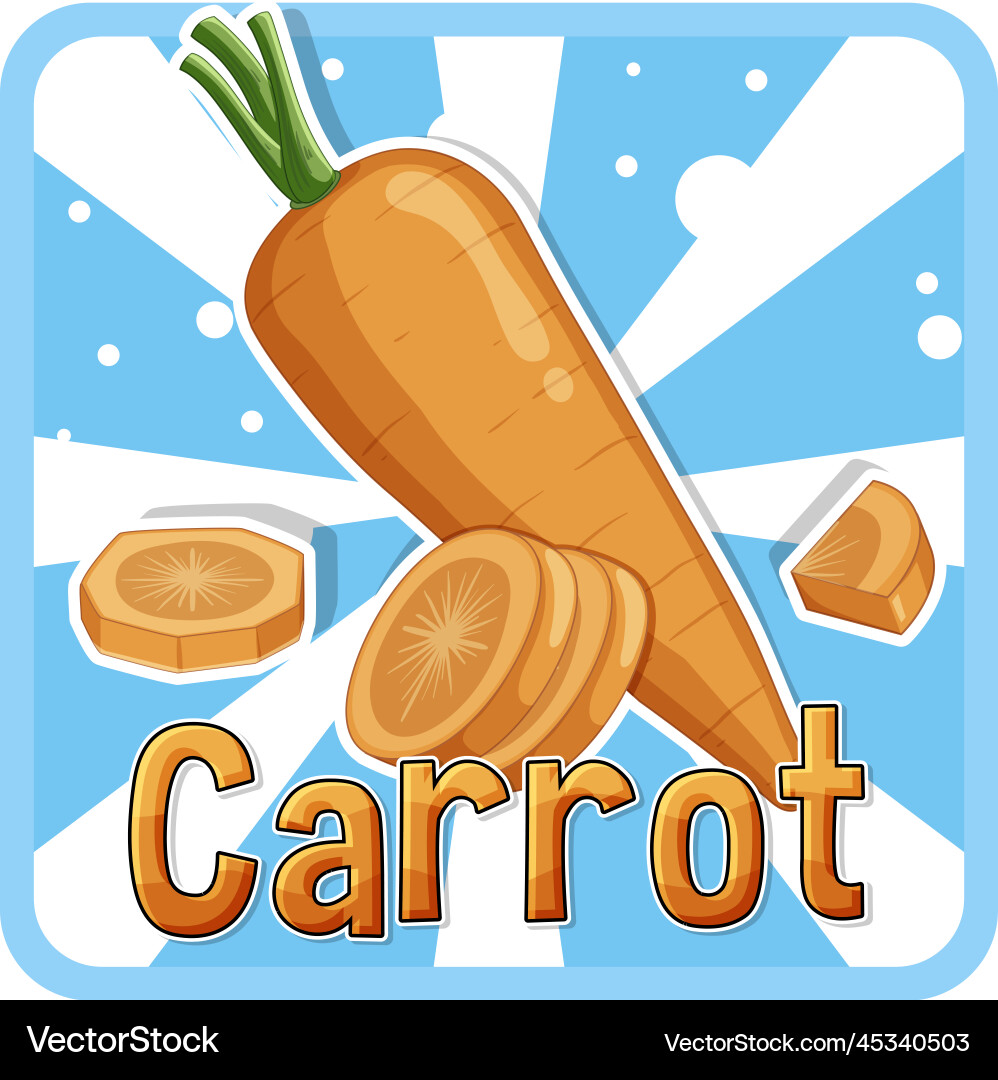 Carrot vegetable with background Royalty Free Vector Image