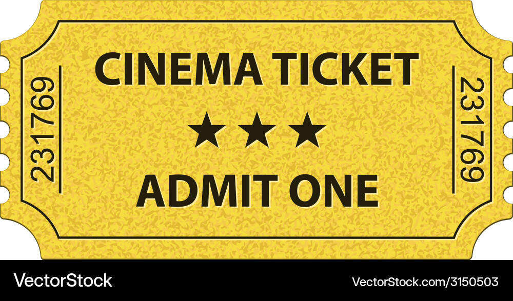 Cinema ticket Royalty Free Vector Image - VectorStock