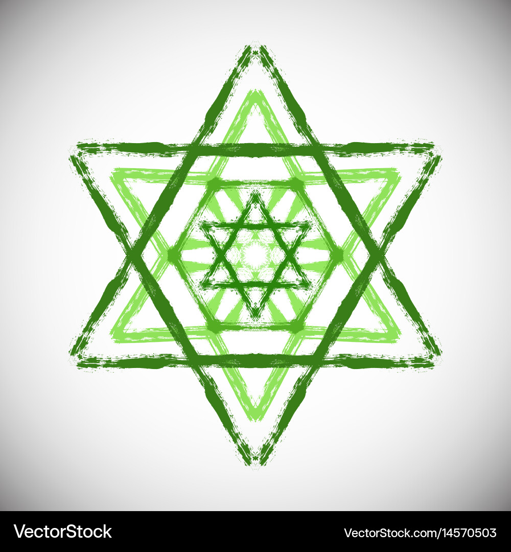 Green painted star Royalty Free Vector Image - VectorStock