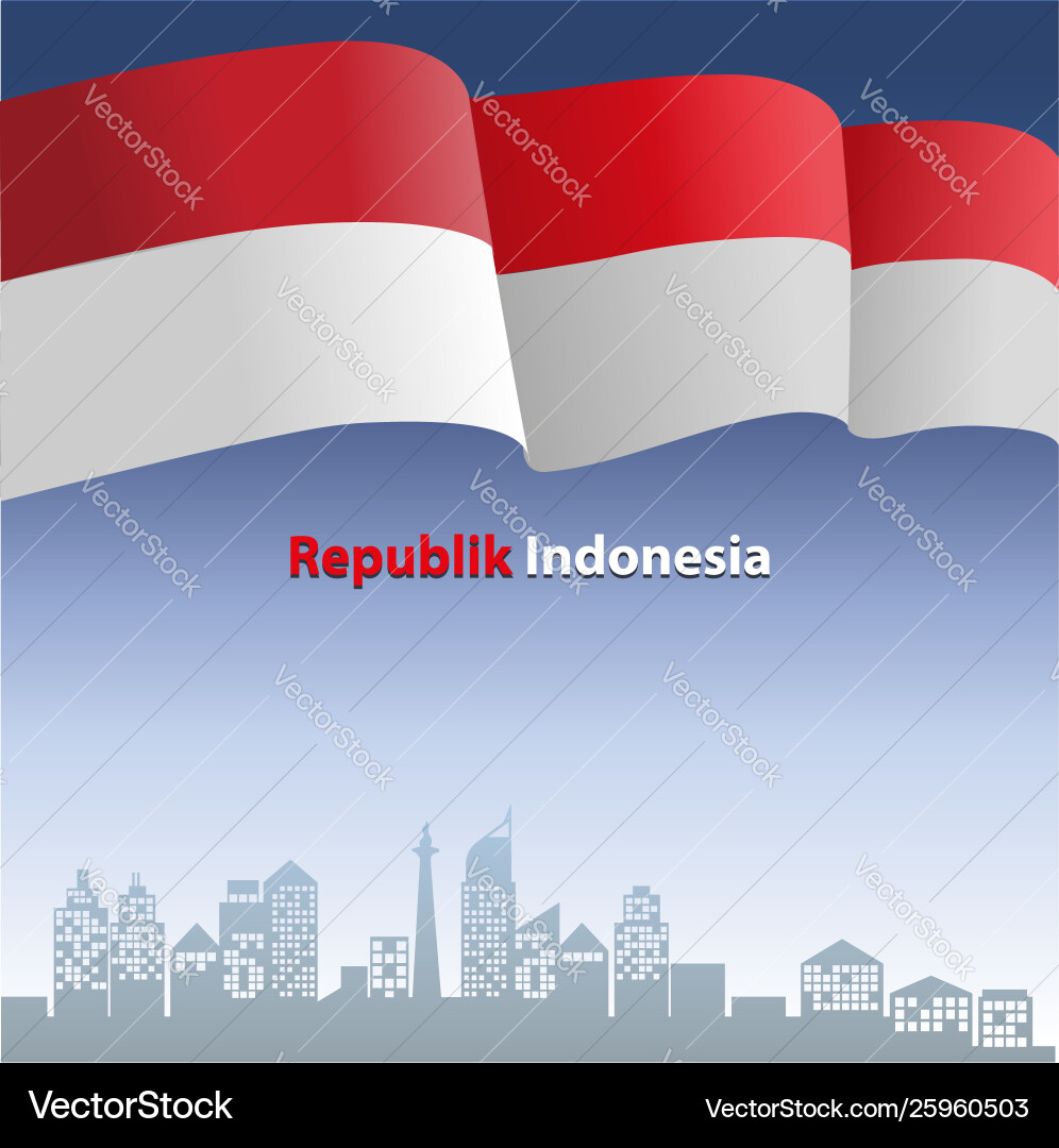 Indonesian flag (25960503) – Royalty-Free Vector | VectorStock