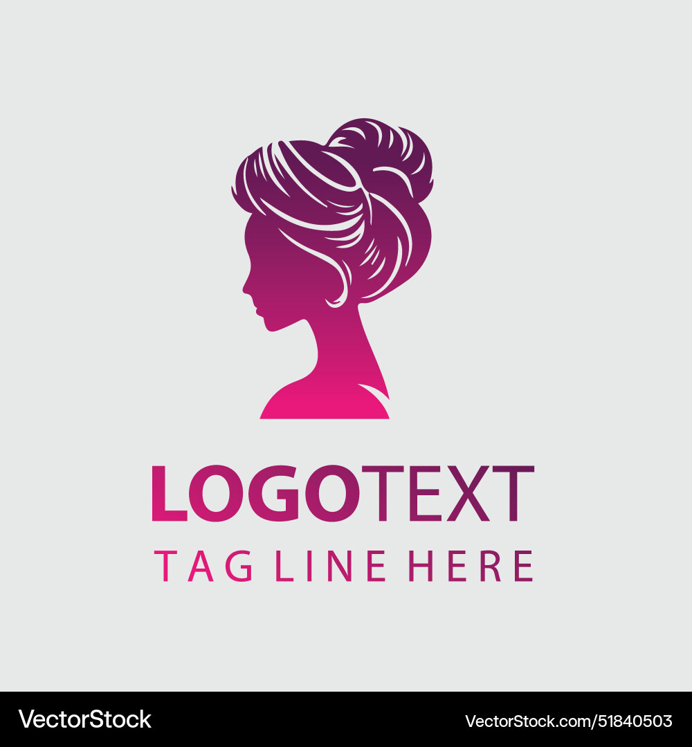 Lady saloon logo Royalty Free Vector Image - VectorStock