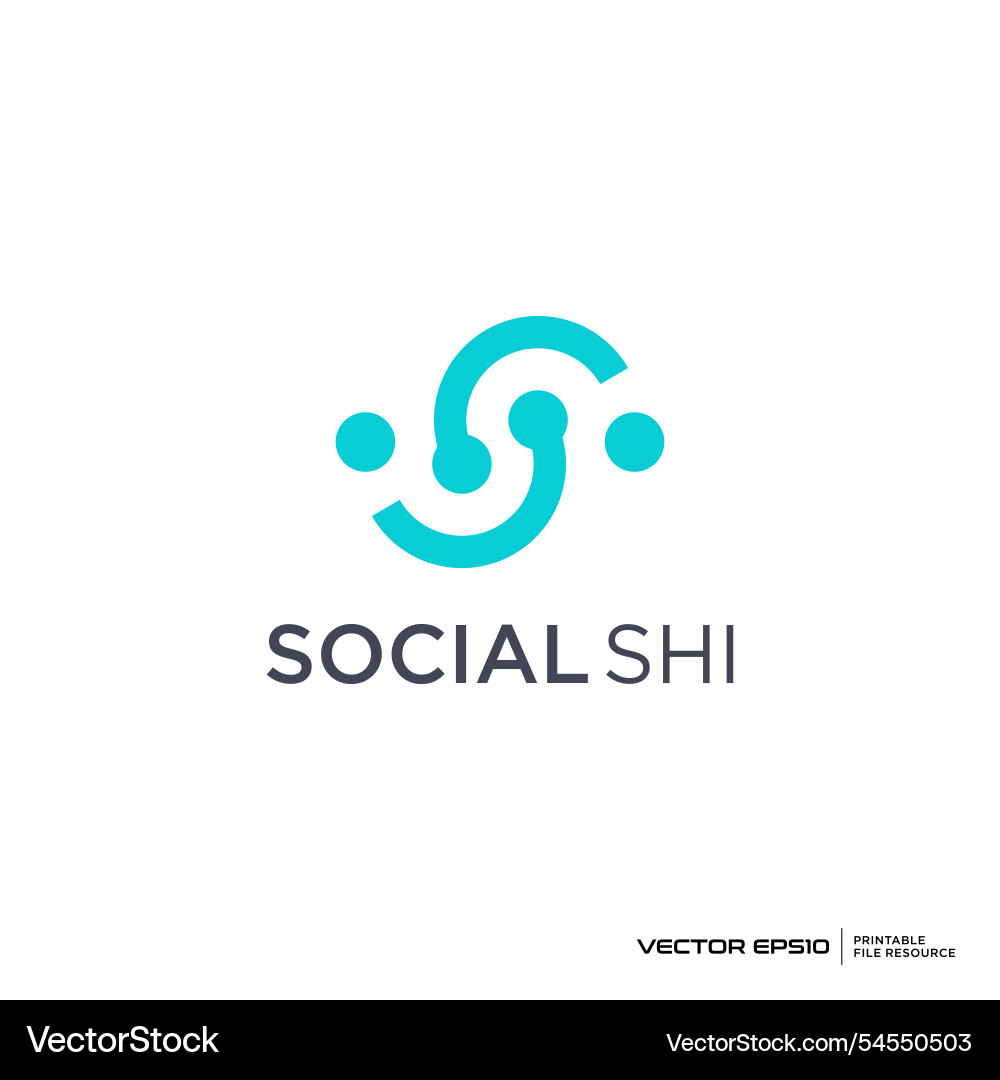 Letter s connect logo Royalty Free Vector Image