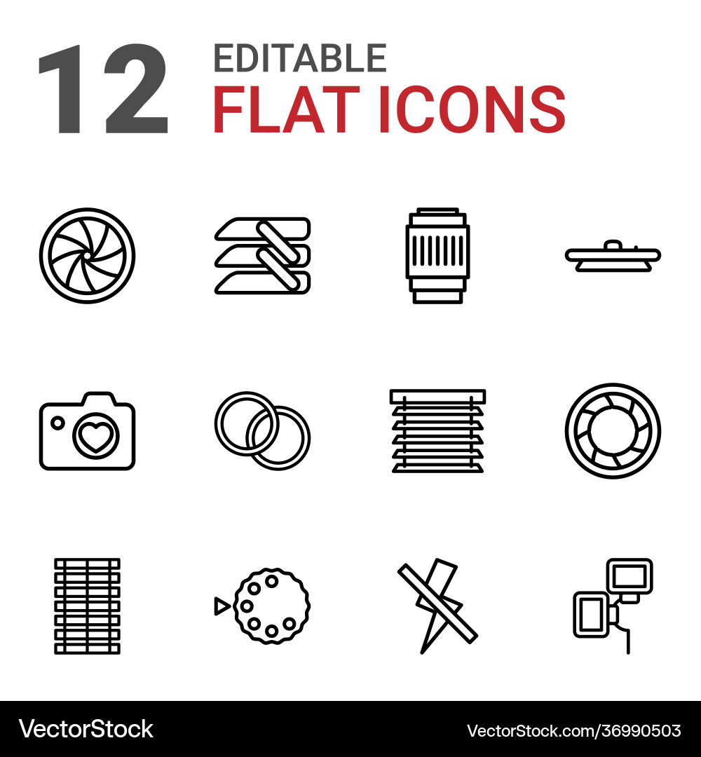 Shutter icons Royalty Free Vector Image - VectorStock