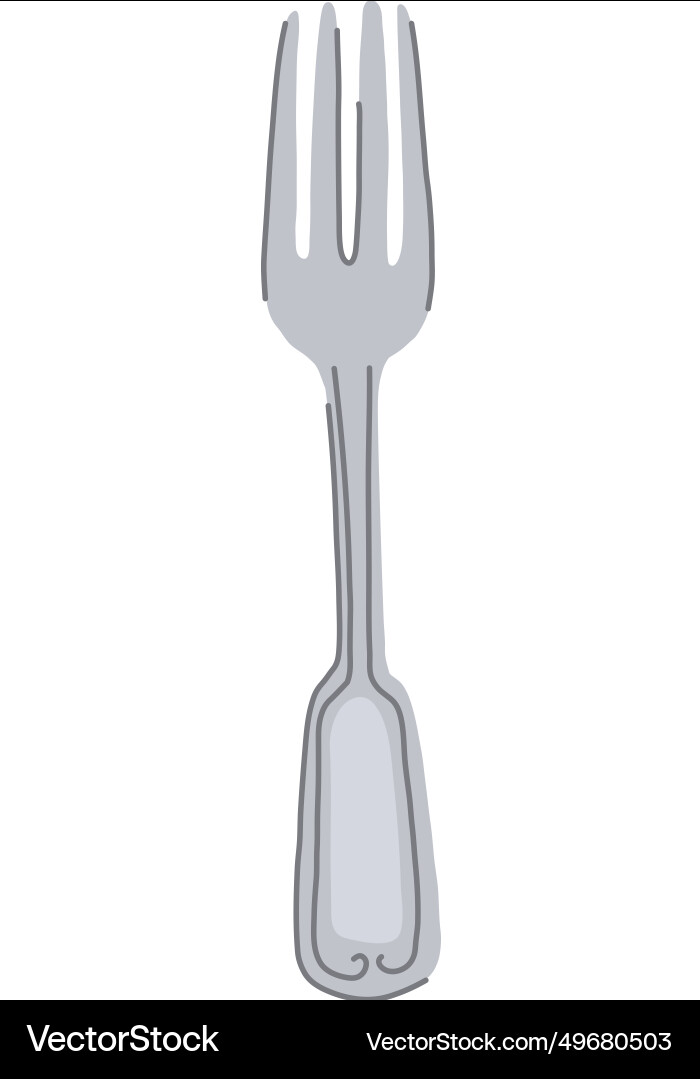 Silverware fork cartoon Royalty Free Vector Image