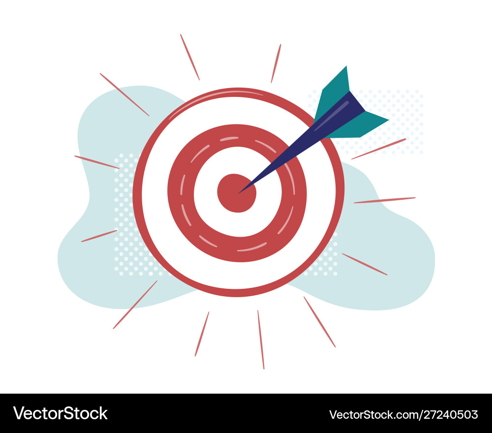 Target with arrow goal achieve concept Royalty Free Vector