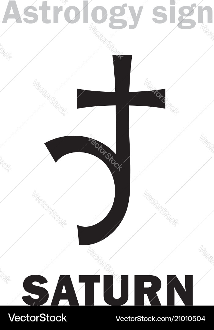 Astrology planet saturn Royalty Free Vector Image