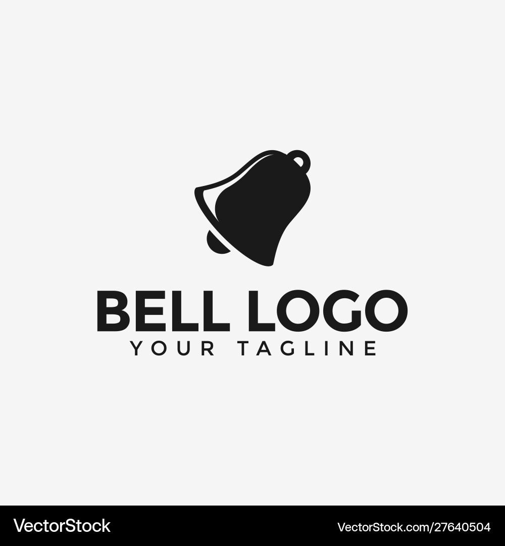 Bell notification logo design template Royalty Free Vector