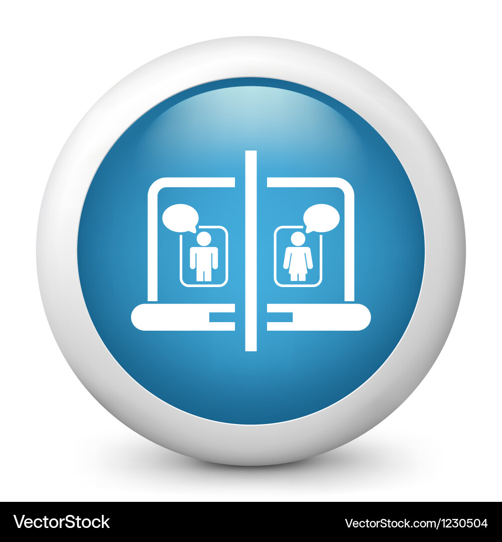 Blue glossy icon Royalty Free Vector Image - VectorStock