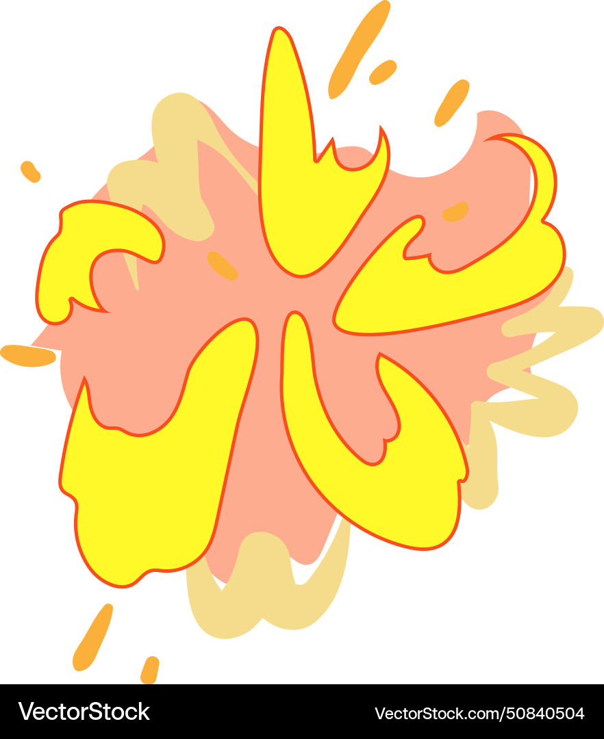 Blue impact vfx cartoon Royalty Free Vector Image