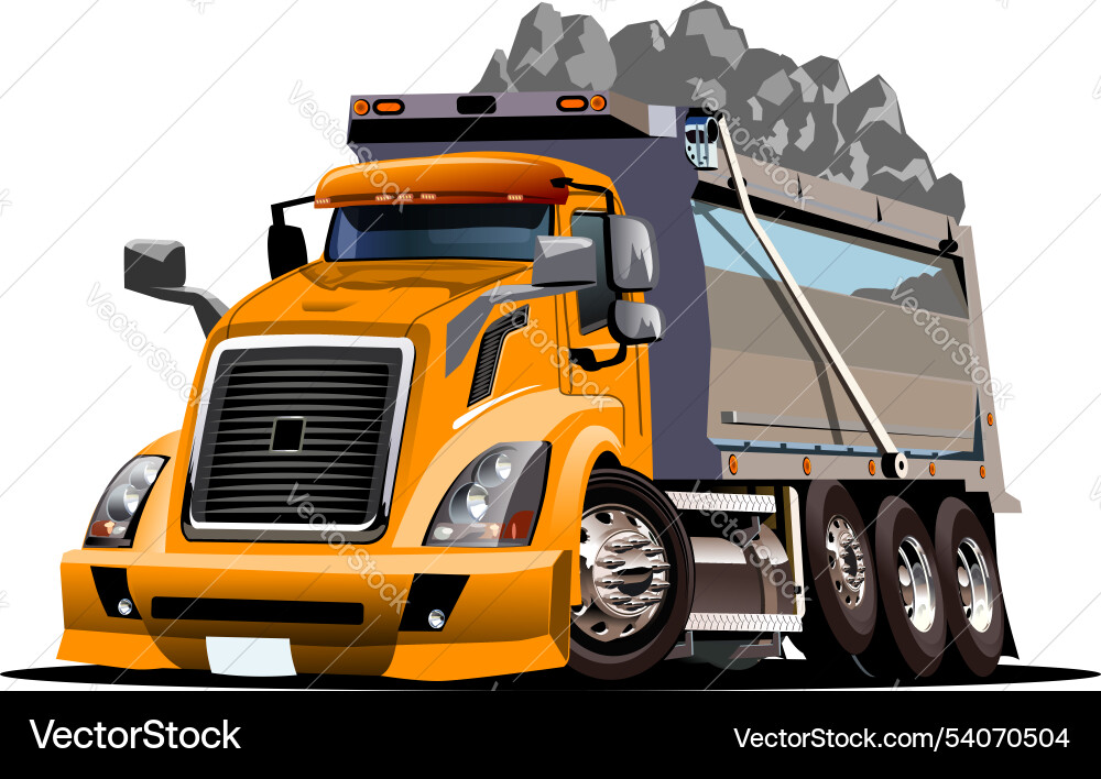 Cartoon Dump Truck Lizenzfreies Vektorbild - VectorStock