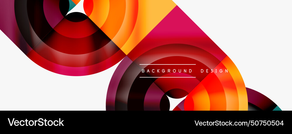 Circle abstract background wallpaper banner Vector Image