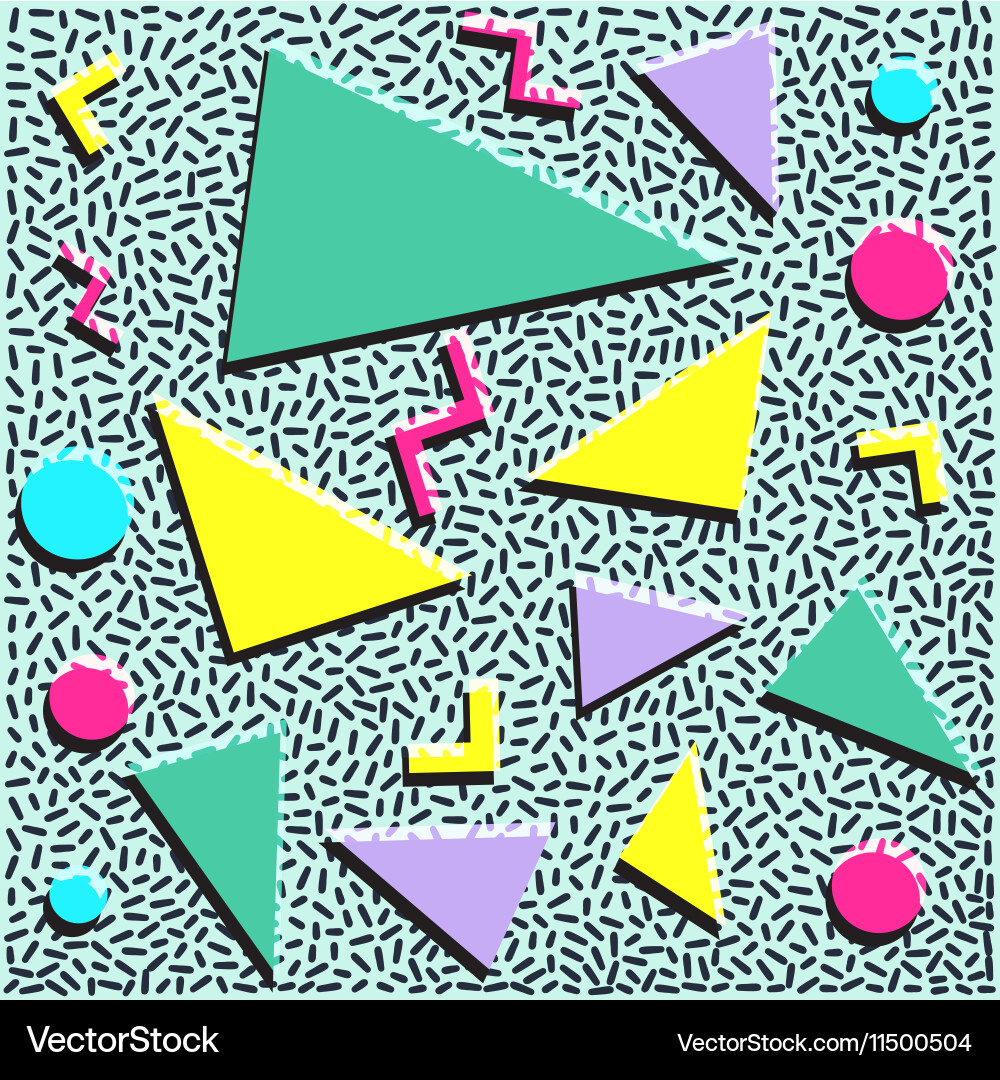 Geometric Memphis Pattern Royalty Free Vector Image